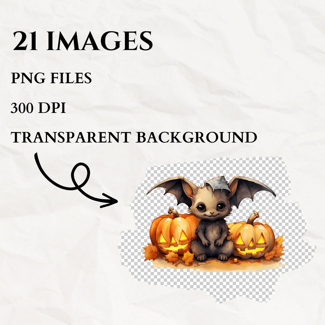 Watercolor Halloween Bat Clipart, Spooky Bats, PNG Bundle, Printable ...