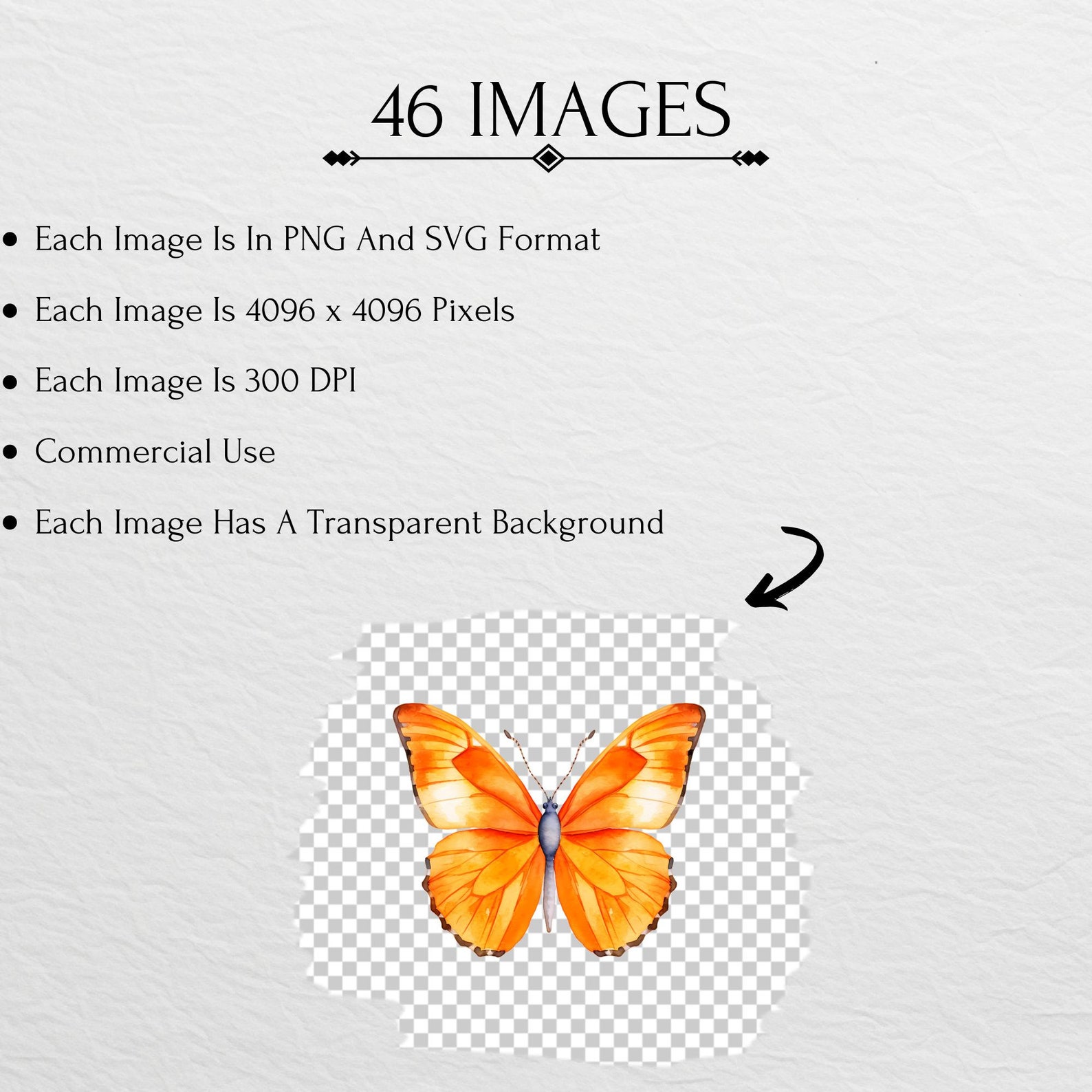 Orange Watercolor Butterflies Clipart Bundle, Sticker Designs, PNG and ...
