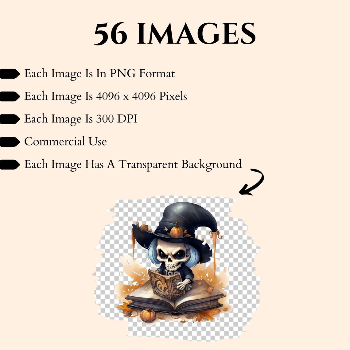 Cute Halloween Skeletons Clipart, Spooky Watercolor Bundle, Skeletons ...