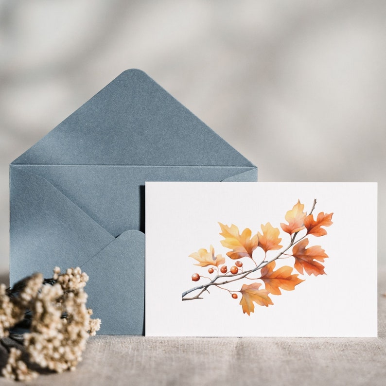 Watercolor Autumn Leaves Bundle, Fall Clipart, Maple Leaf, Oak Leaf ...