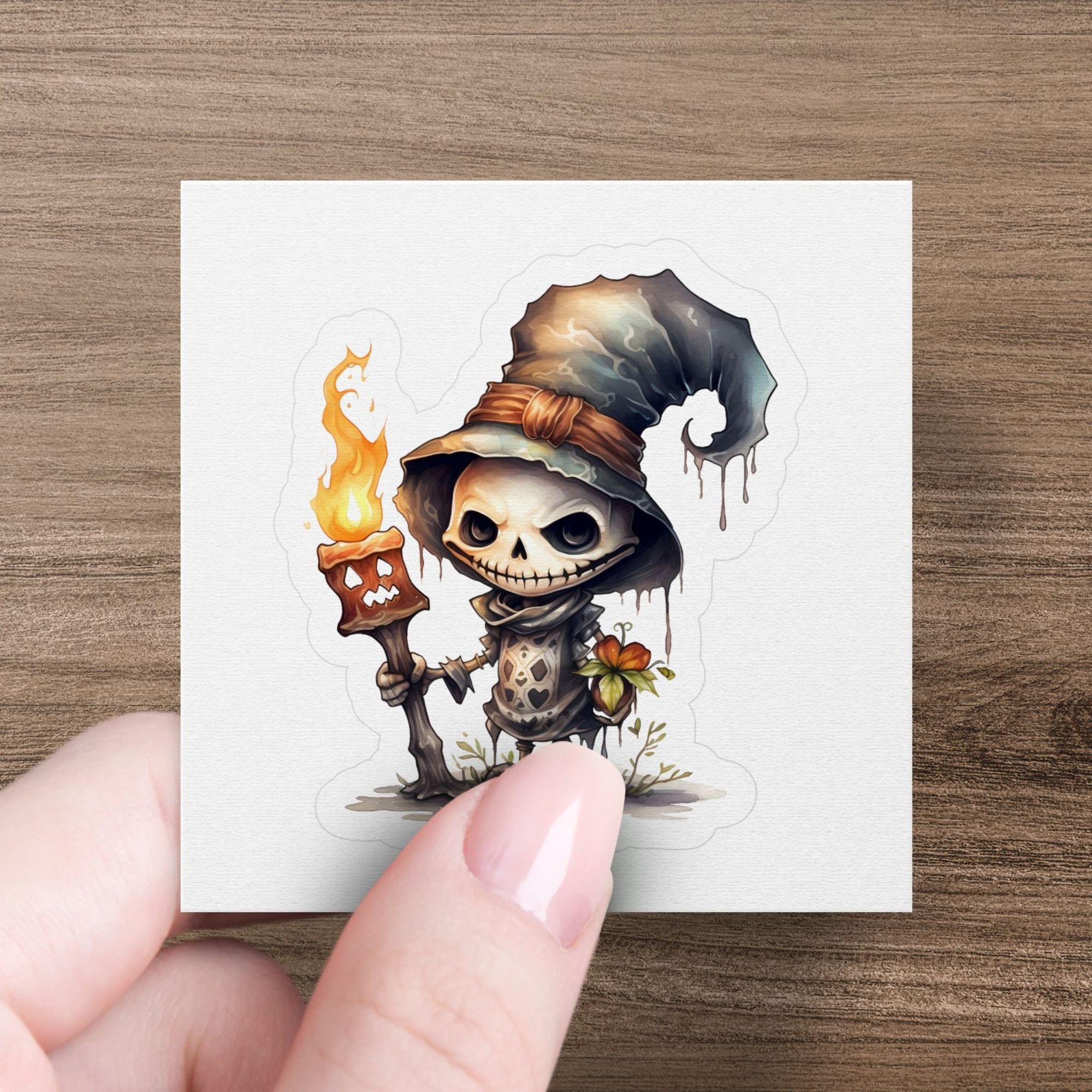 Cute Halloween Skeletons Clipart, Spooky Watercolor Bundle, Skeletons ...