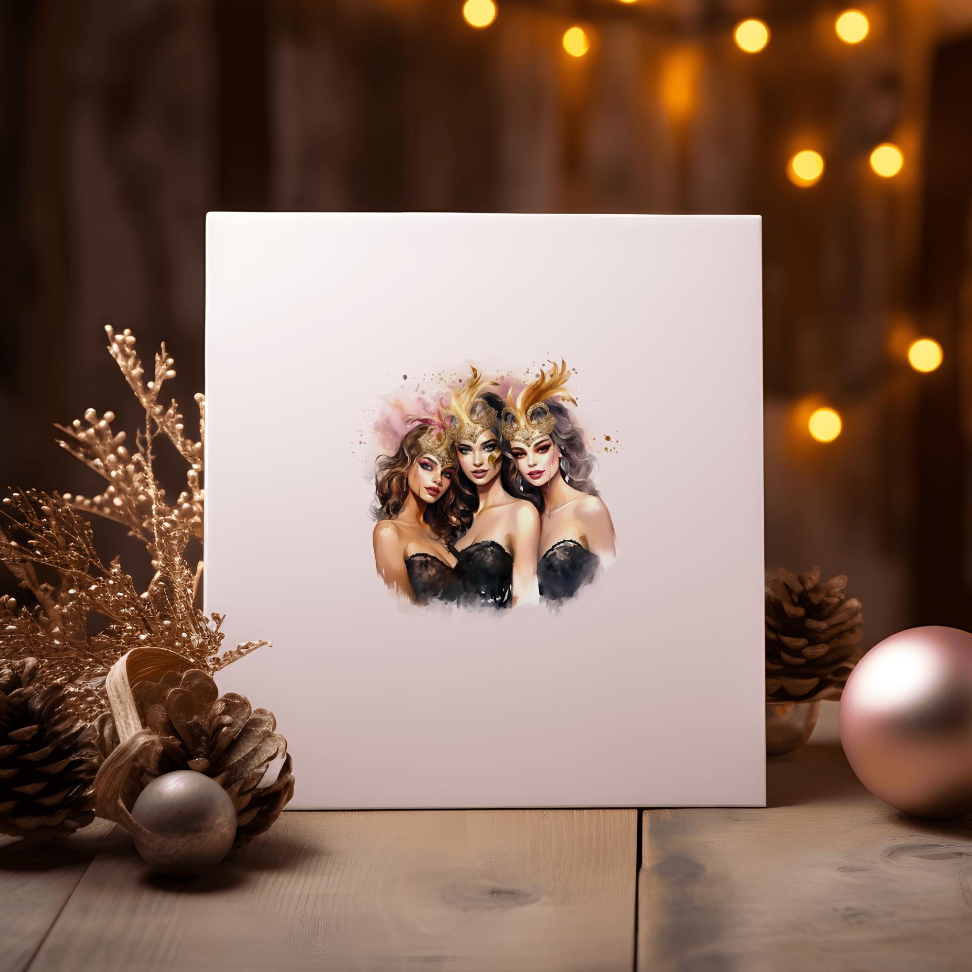 Happy New Year Watercolor Clipart, Party and Celebration Graphics ...