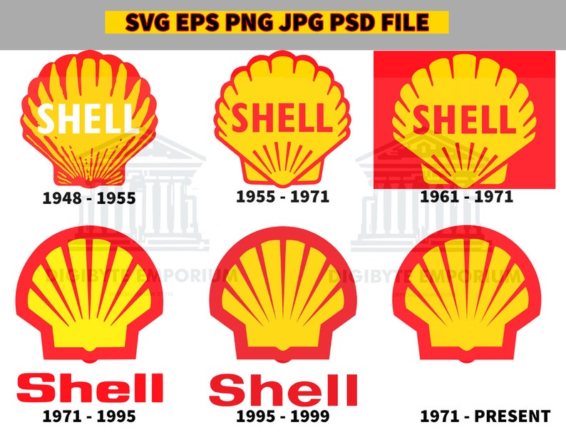 HQ Shell Logos .svg .png .jpg .eps .psd DIGITAL DOWNLOAD - Etsy
