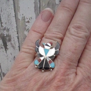 Thunderbird Ring Zuni Inlay Ring Zuni Thunderbird Authentic Native ...