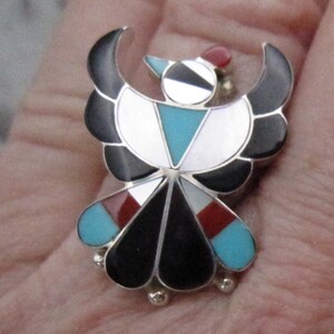 Thunderbird Ring Zuni Inlay Ring Zuni Thunderbird Authentic Native ...