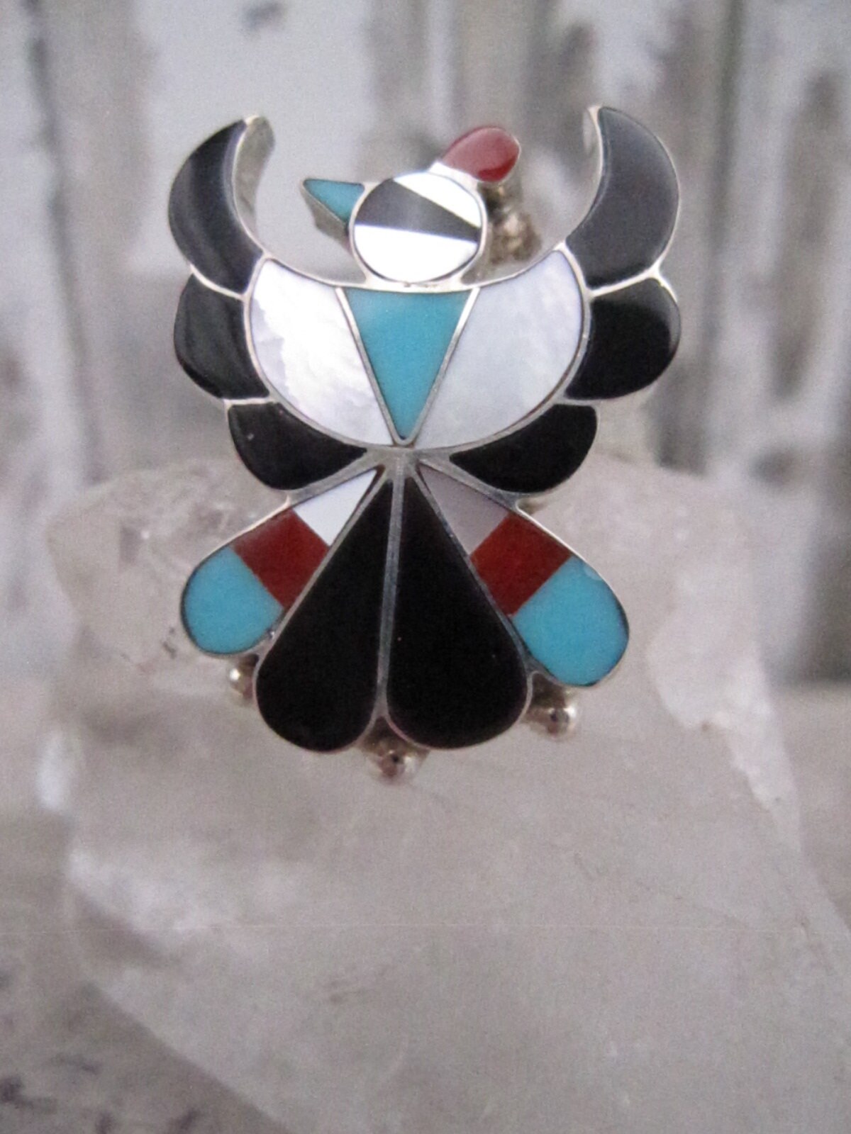 Thunderbird Ring Zuni Inlay Ring Zuni Thunderbird Authentic Native ...