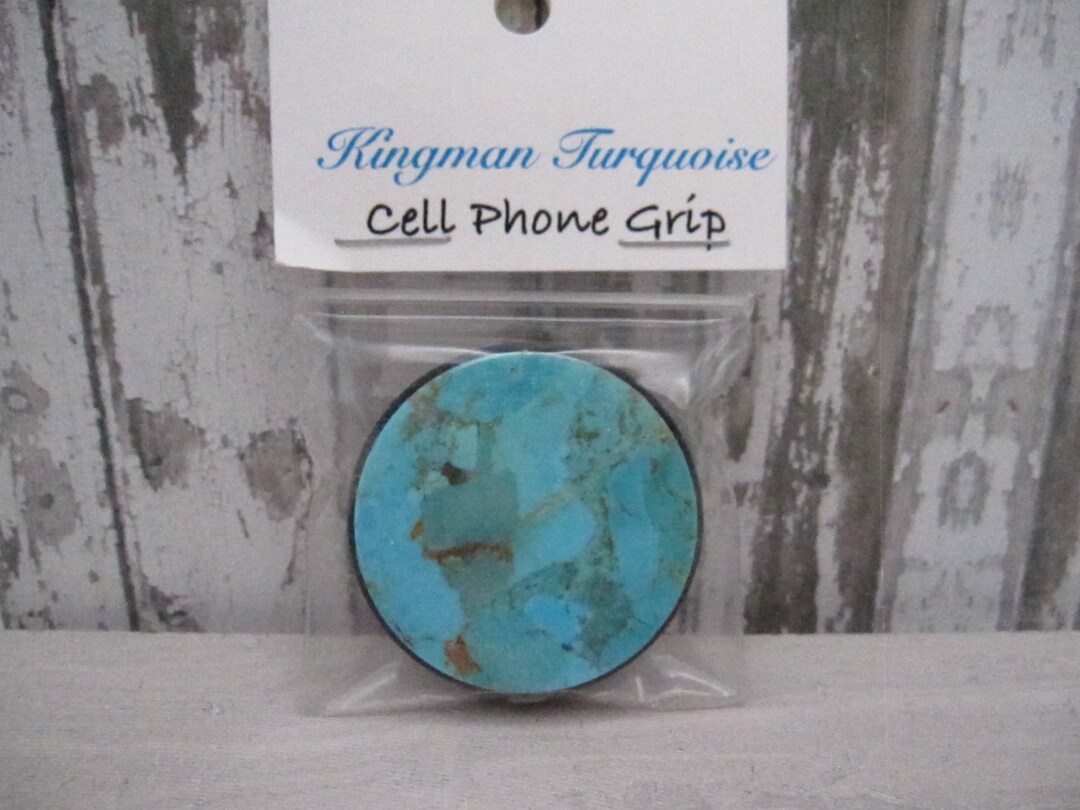 Genuine Kingman Turquoise Cell Phone Pop Socket or Cell Phone Grip From ...