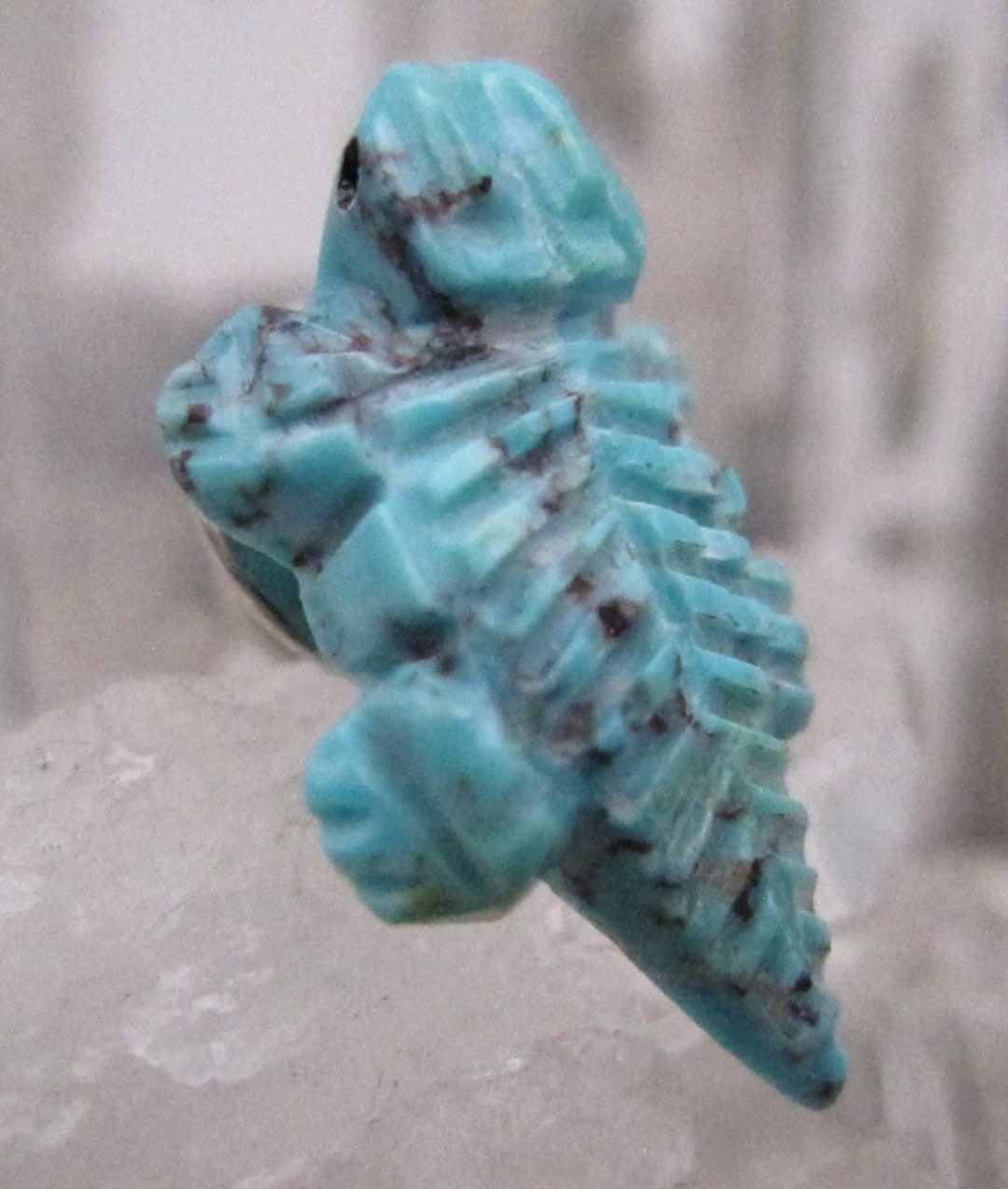 Turquoise Pin Authentic Native Made Carved Turquoise Horned Toad or ...