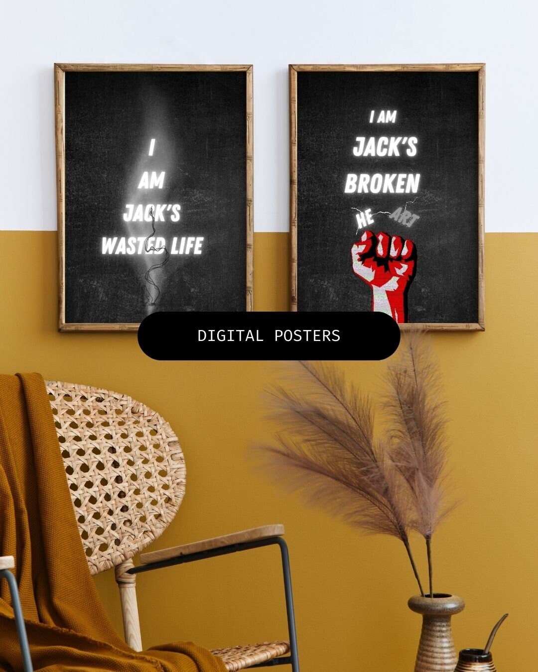 Boxing Fight Club Wall Art Print Posters Set of 2 | Retro Printable ...