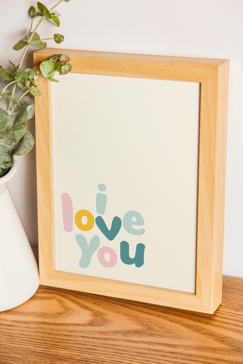 I Love You Wall Art Downloadable Print SET First Apartment, Nursery ...