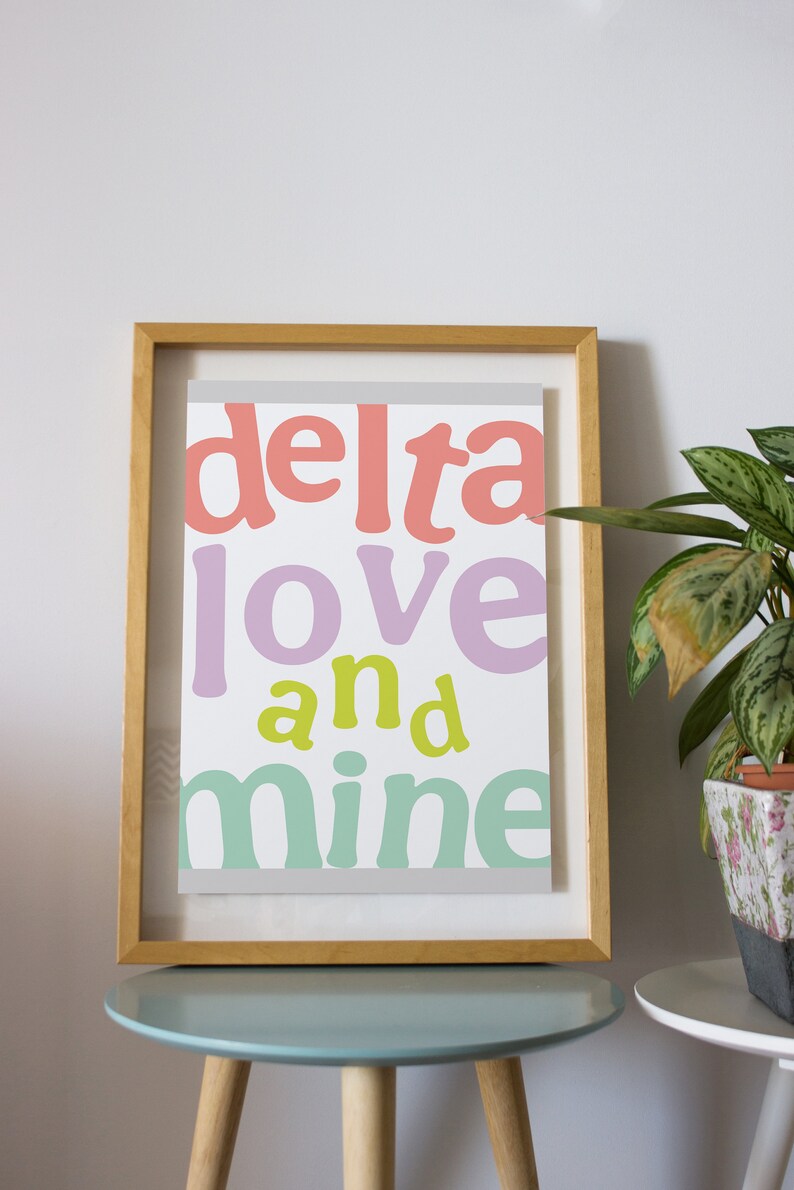 DLAM Print Downloadable Tri Delta Delta Delta Big Little Sorority Gift ...