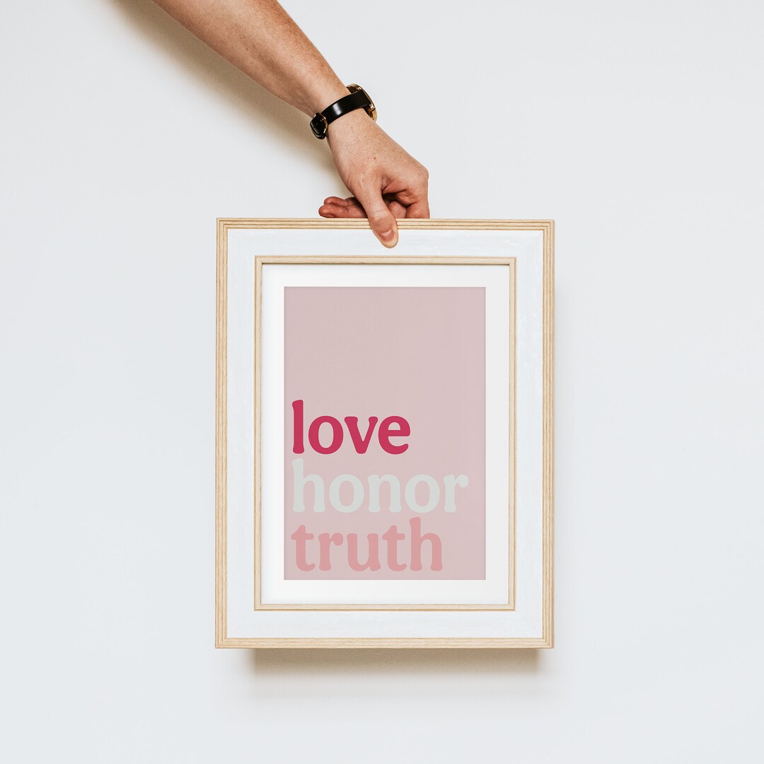 Love Honor Truth Poster Phi Mu Print Big Little Bid Day Gift Sorority ...