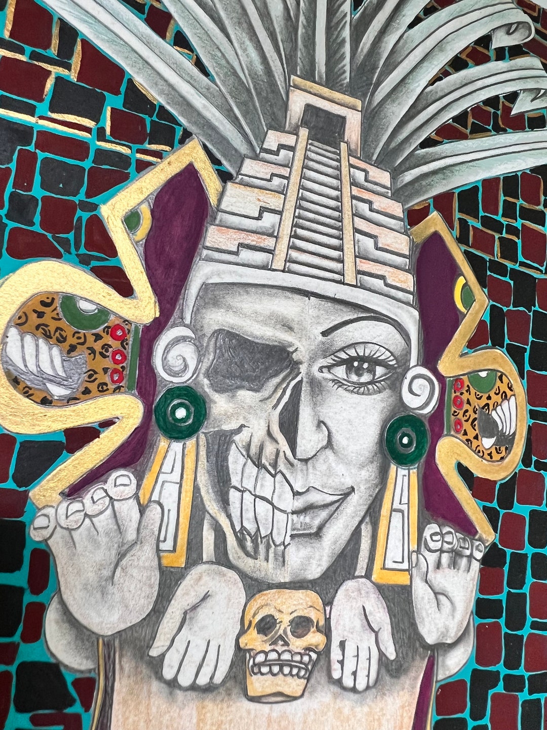 Tonantzin Diosa Mexica by the Fantastic Aztec Wall Office Decor Art to ...
