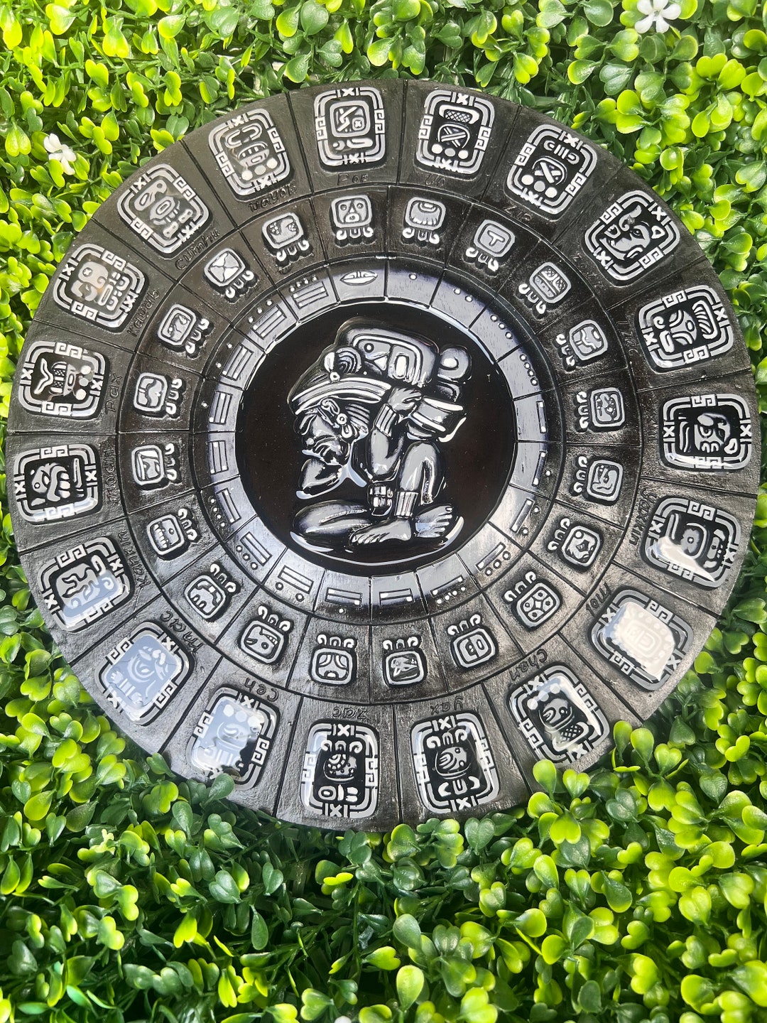 Aztec Mayan Time Carrier Ancient Numbers Calendar Cement Wall Hanging ...