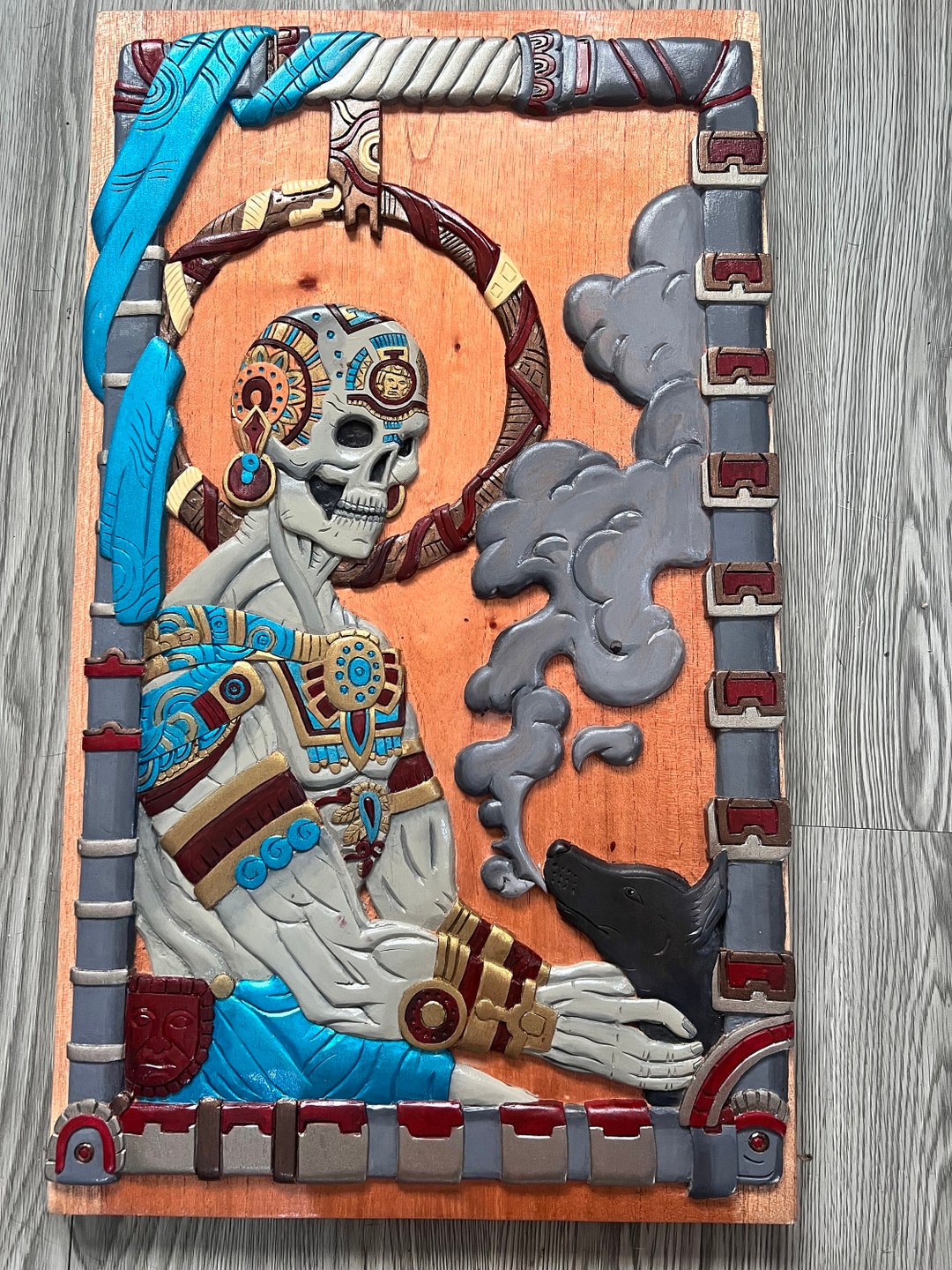 Mictlantecuhtli Mikistli Aztec Death God Xoloescuintle Two Feet Solid ...