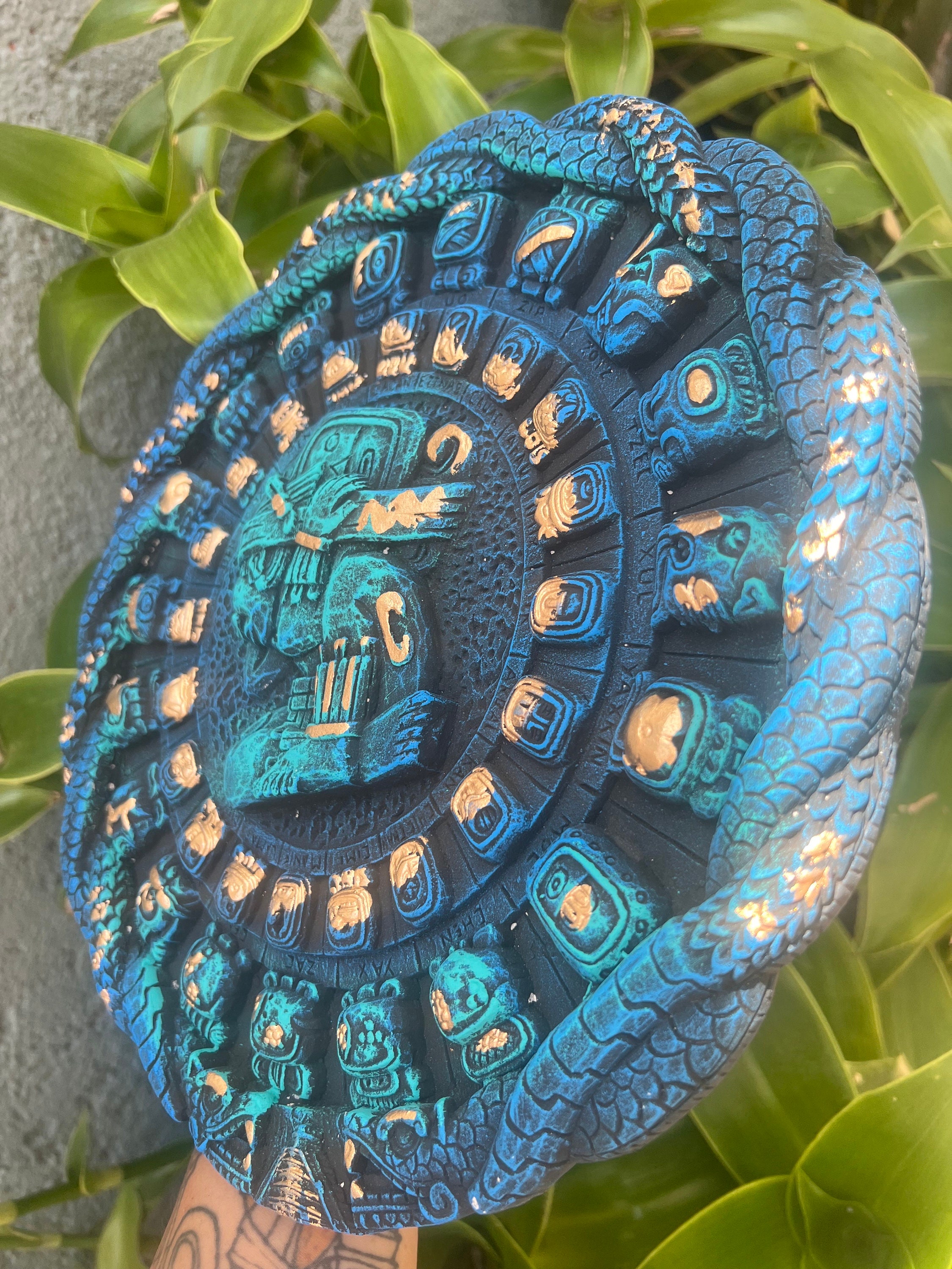 Aztec Mayan Time Carrier Calendar Cement Wall Hanging Calendario Art ...