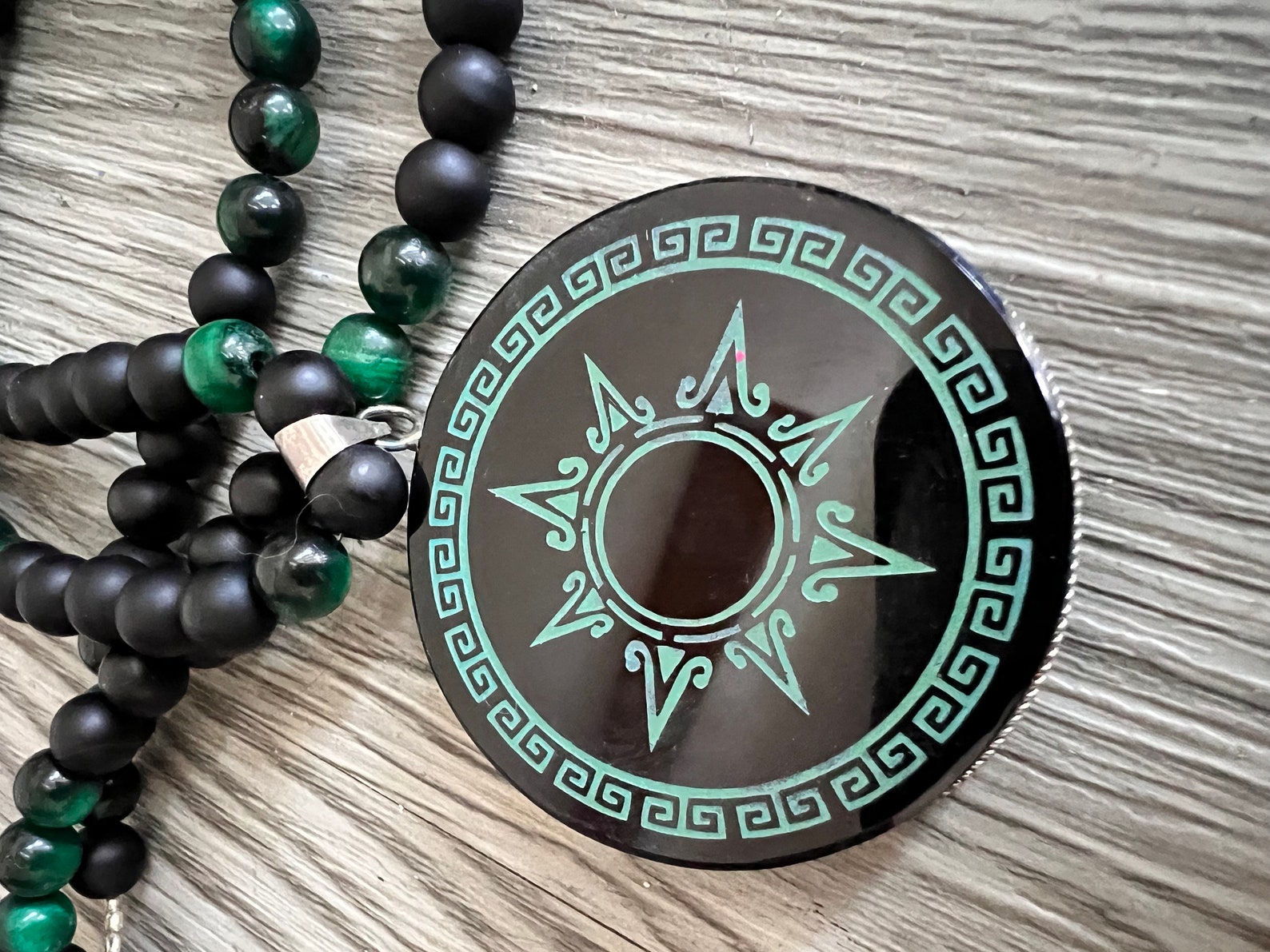 Mayan Etched Obsidian Mirror Aztec Sunshine Rays Warrior Marks - Etsy