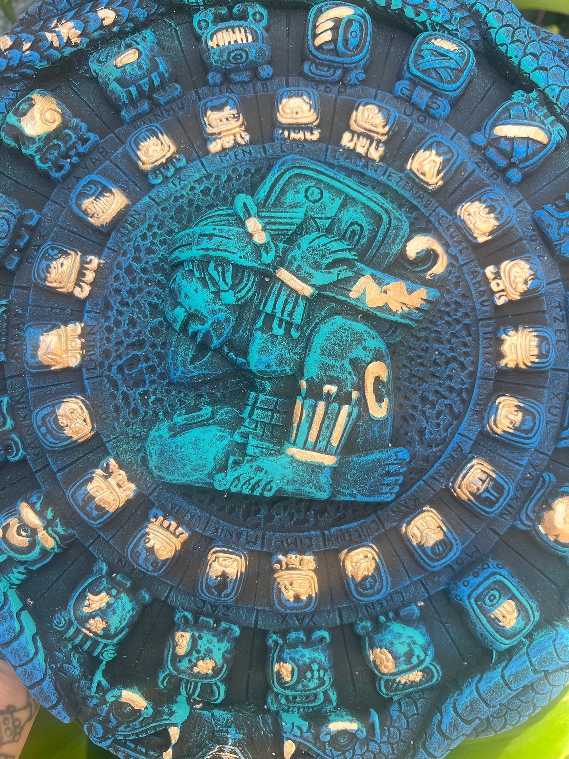 Aztec Mayan Time Carrier Calendar Cement Wall Hanging Calendario Art ...