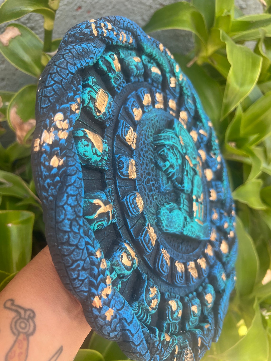 Aztec Mayan Time Carrier Calendar Cement Wall Hanging Calendario Art ...