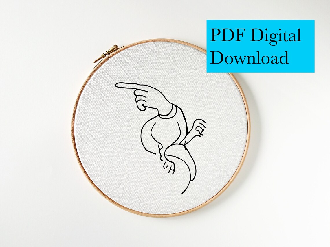 Dragon Manicule Embroidery Pattern, Medieval Manuscript Embroidery ...