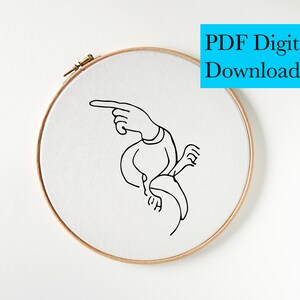 Dragon Manicule Embroidery Pattern, Medieval Manuscript Embroidery ...