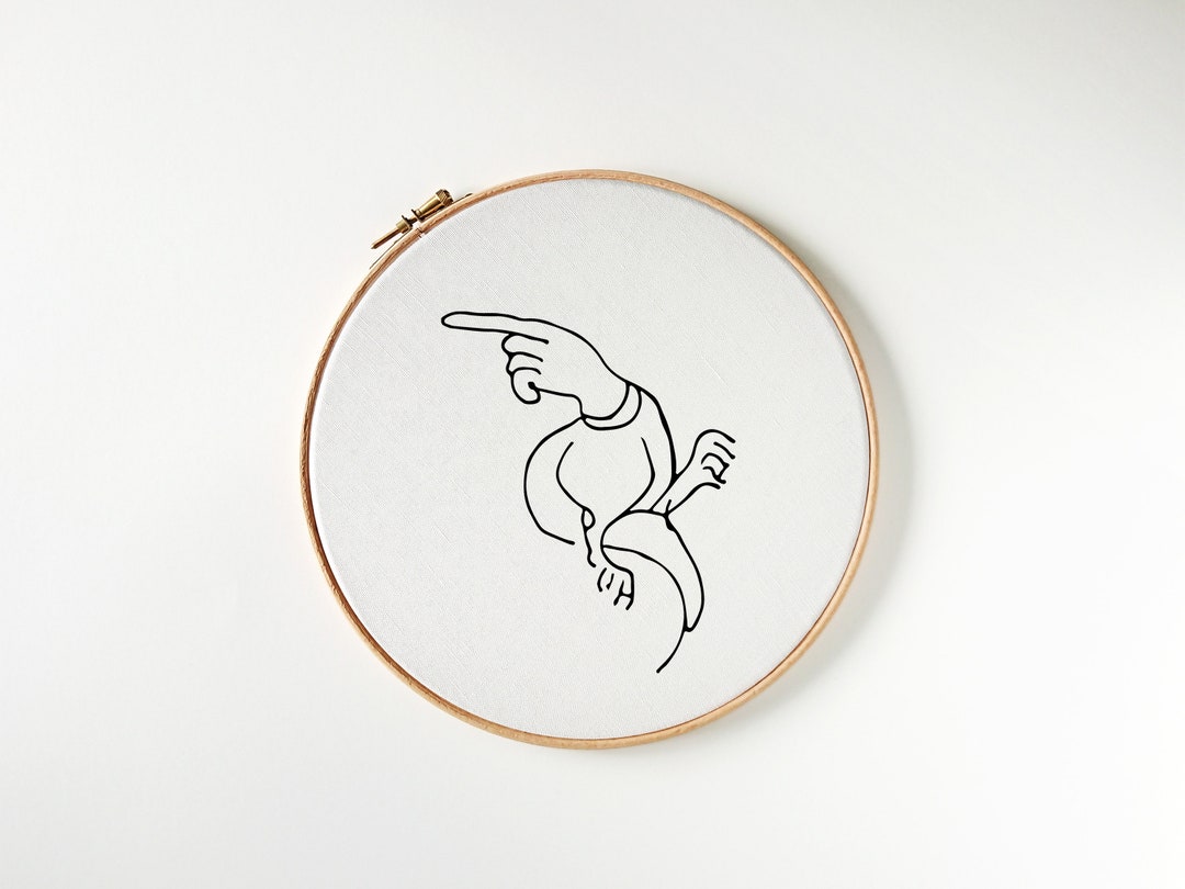 Dragon Manicule Embroidery Pattern, Medieval Manuscript Embroidery ...