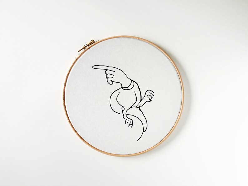 Dragon Manicule Embroidery Pattern, Medieval Manuscript Embroidery ...