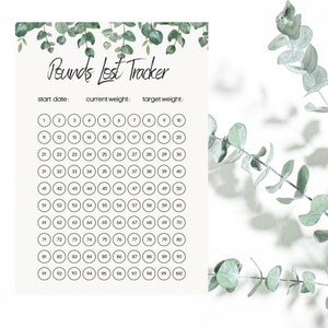 Weight Loss Tracker, 100 Lbs, Weight Loss Journal, 100 Pound Lost ...