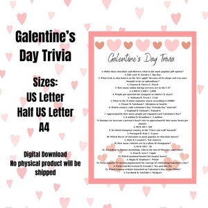Galentines Day Trivia Game, Galentines Day Party Game, Valentines Day ...