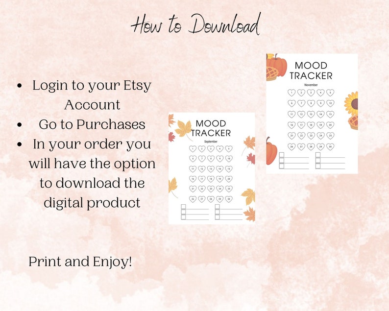 Mood Tracker Monthly Printable Mood Tracker Bundle Mood Journal Digital ...