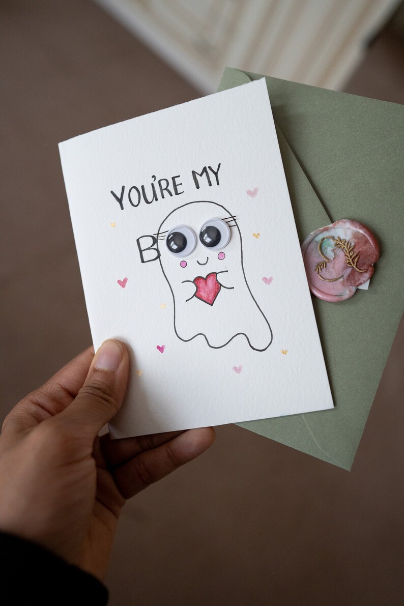 Custom Hand-painted You’re My Boo Card With Wax Seal | Anniversary ...