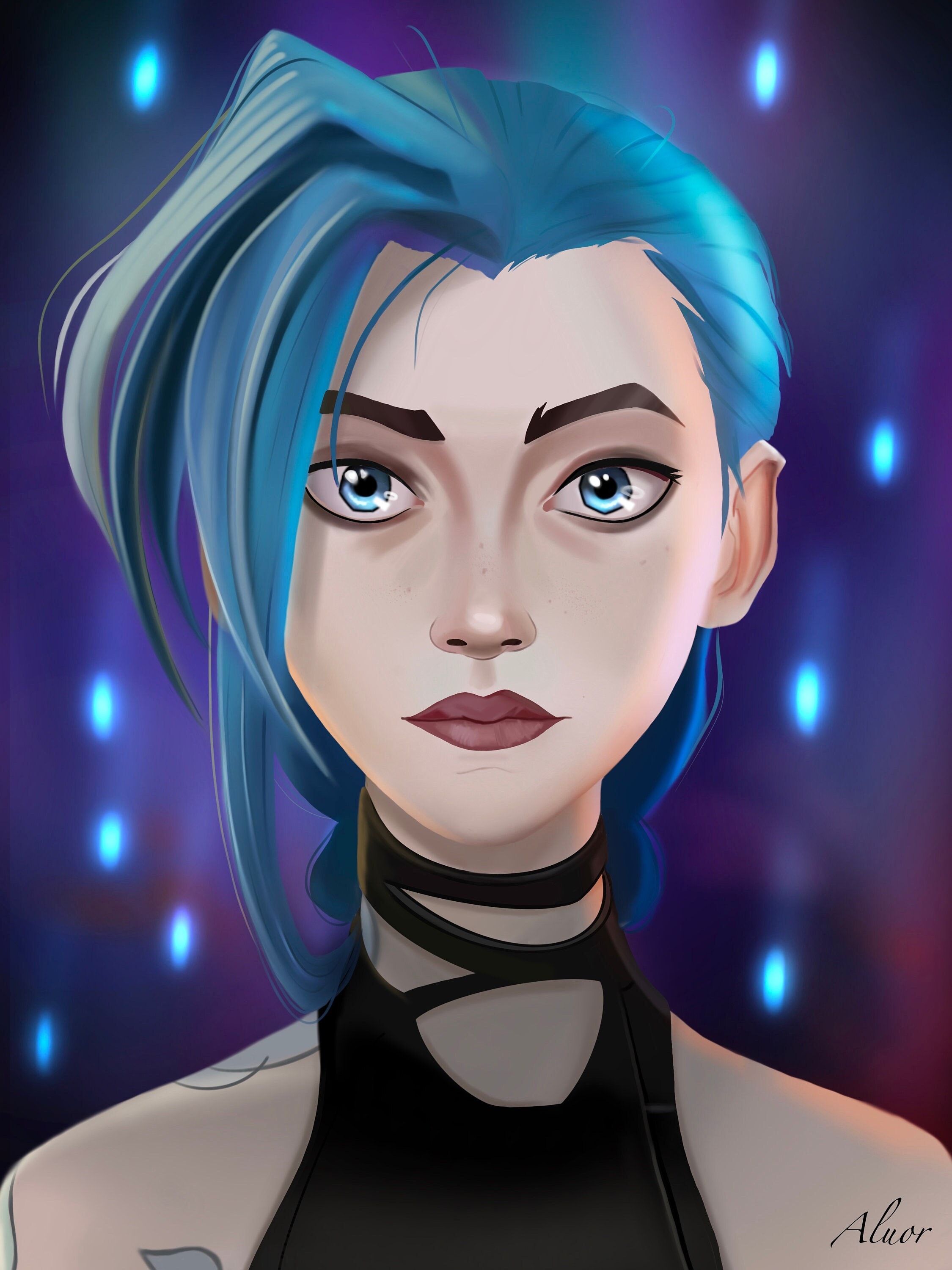 Jinx Handmade Portrait - Arcane - Etsy