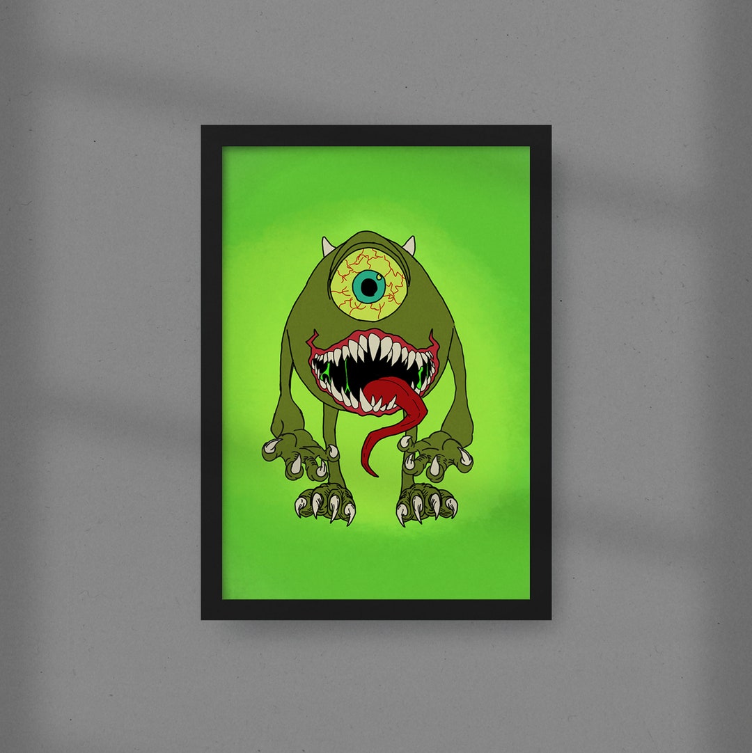 Mike Wazowski Zombified Art Print | Home Deco | Wall Art | Picture ...