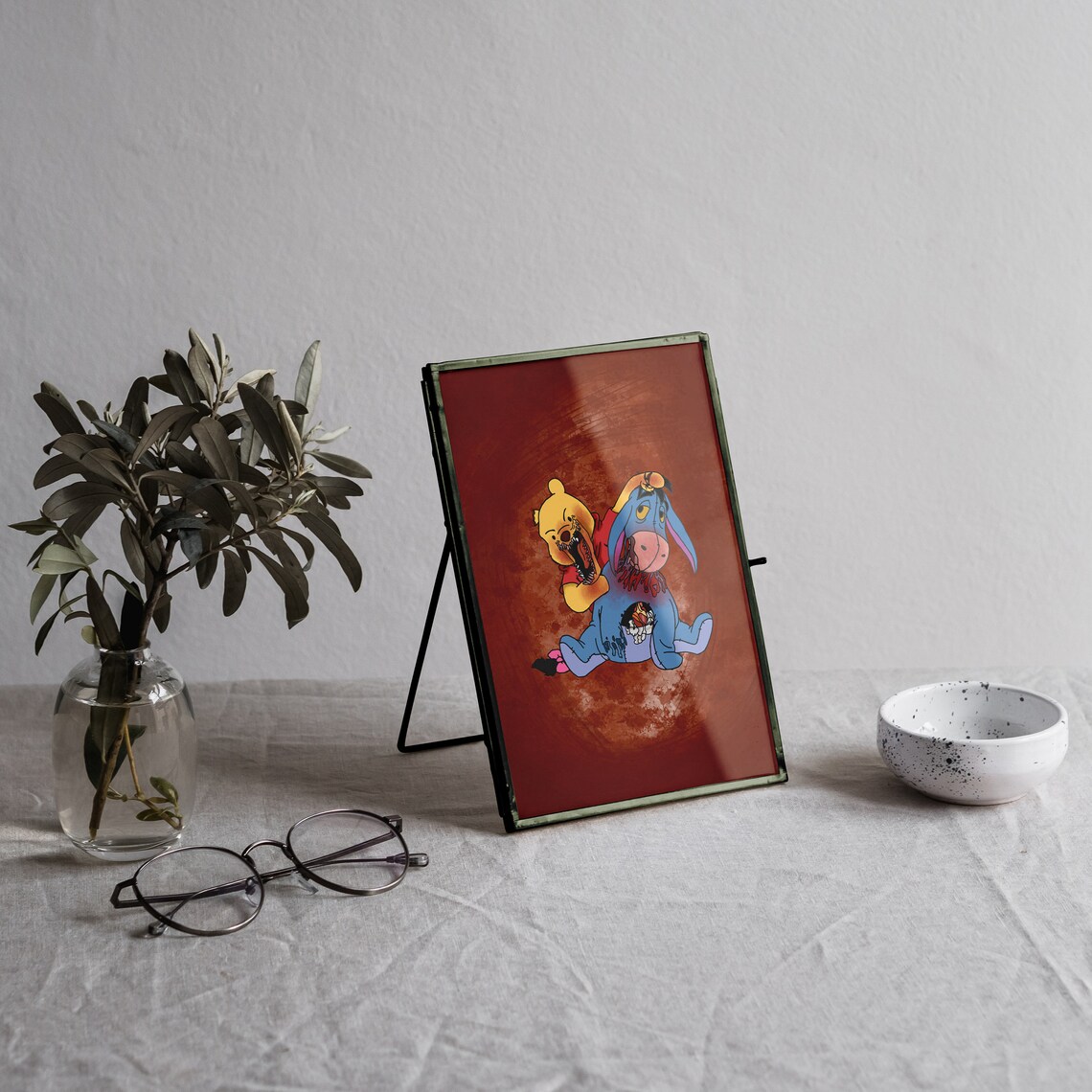 Pooh Bear and Eeyore Zombified Art Print | Home Deco | Wall Art ...