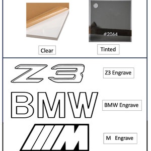 BMW Z3 Acrylic Durable Wind Screen Wind Deflector Clear Tinted - Etsy