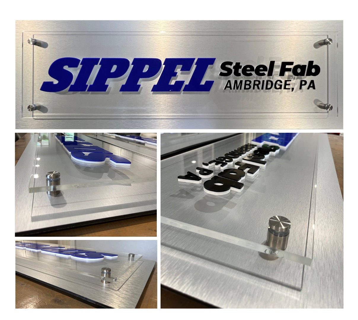 CUSTOM BUSINESS SIGNS Aluminum Composite / Acrylic With Standoffs - Etsy