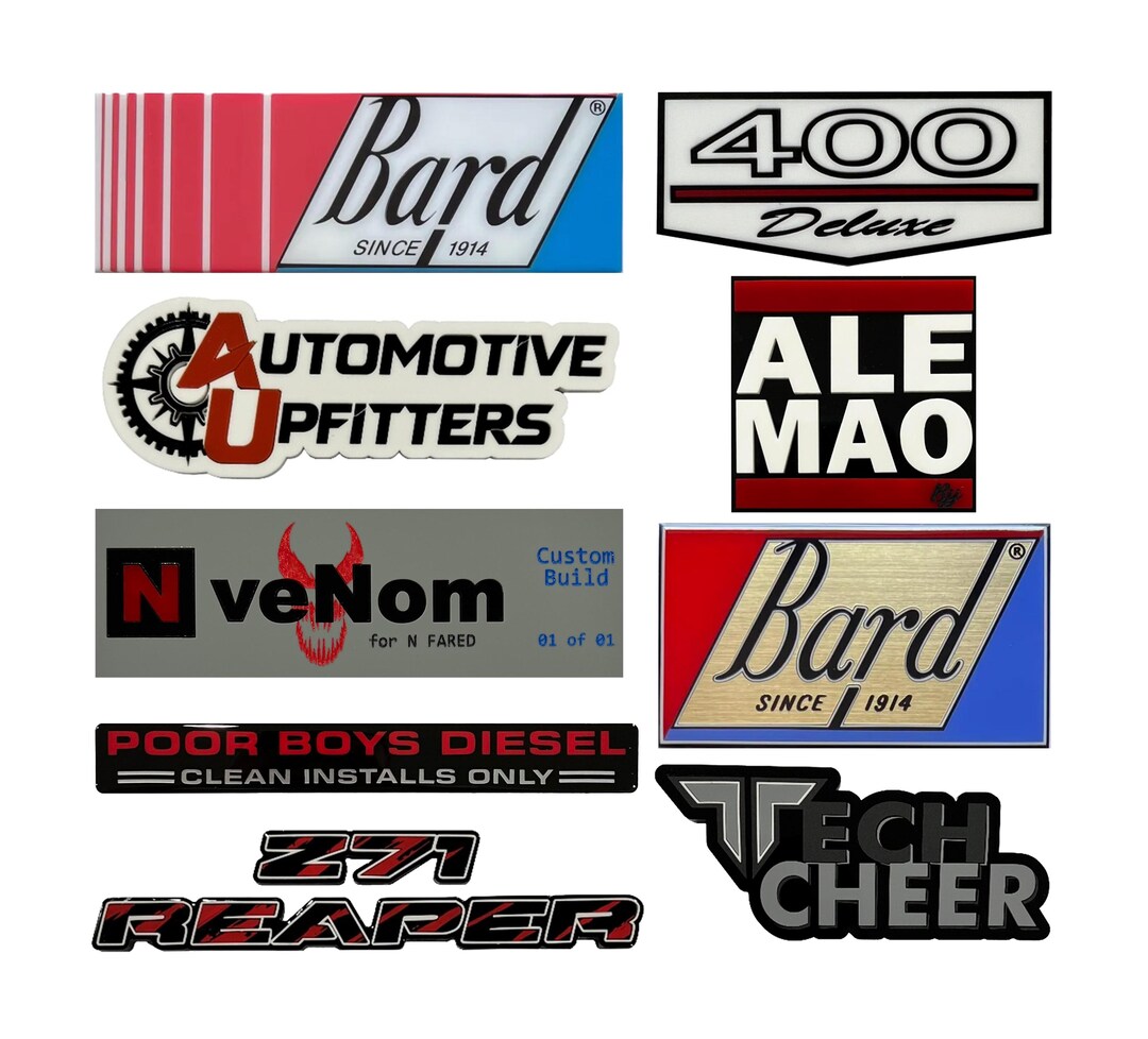 CUSTOM Placard- Resin Coated, Car Emblem, Car Badge, Custom Car Badge ...
