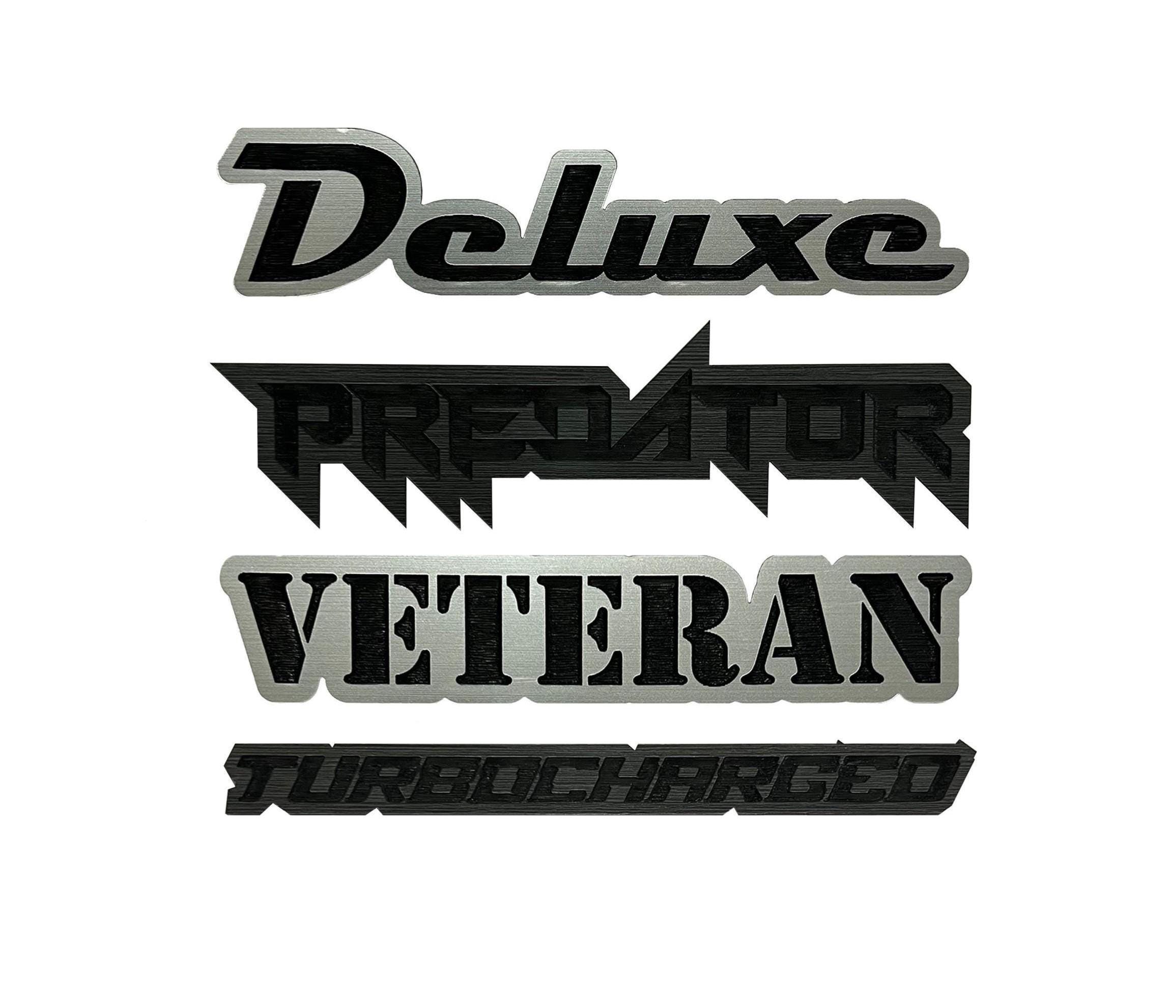 CUSTOM TEXT Brushed Metallic Emblem, Custom Text Badge, Magnet, Stick ...