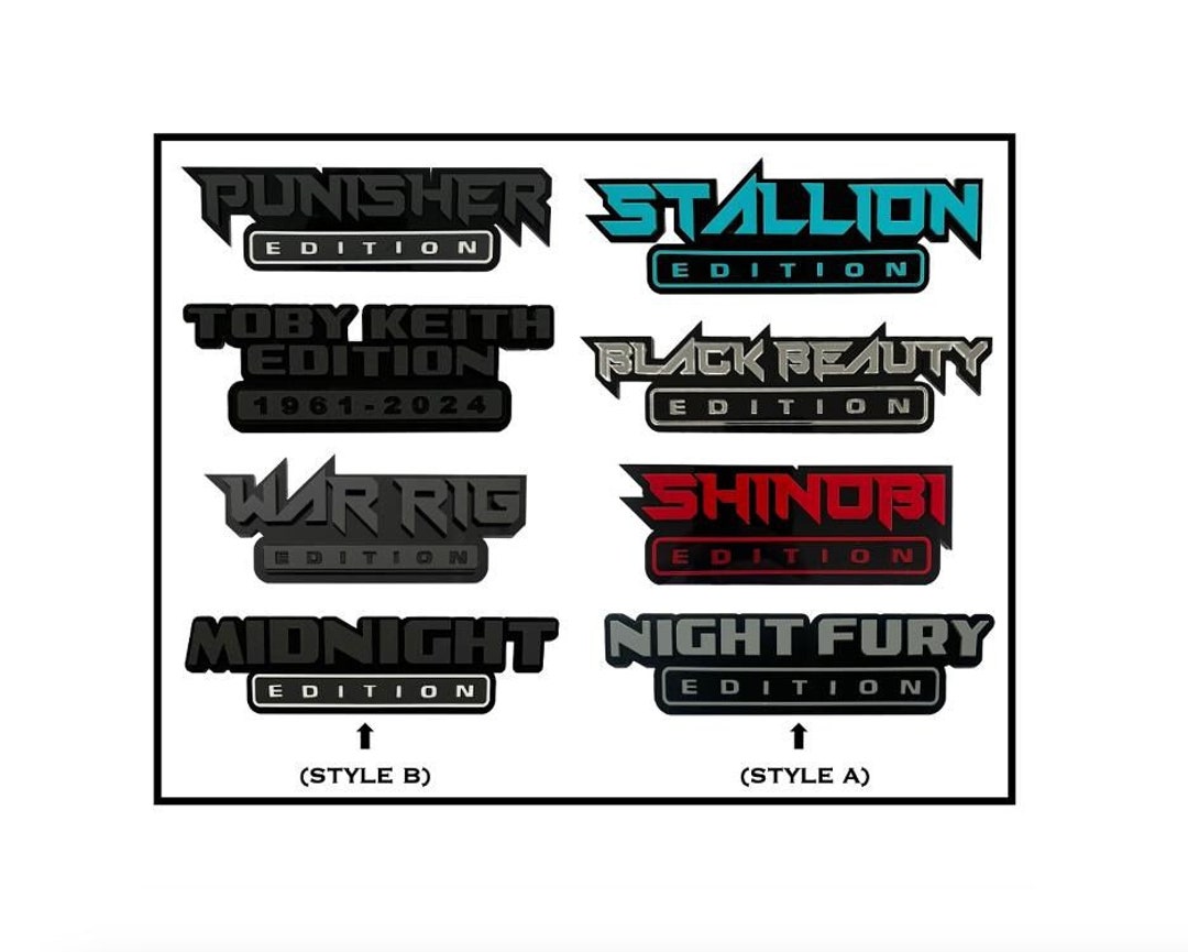 CUSTOM TEXT "edition" Emblem, Car Emblem, Car Badge, Custom Text Badge ...