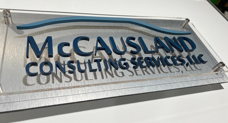CUSTOM BUSINESS SIGNS Aluminum Composite / Acrylic With Standoffs - Etsy
