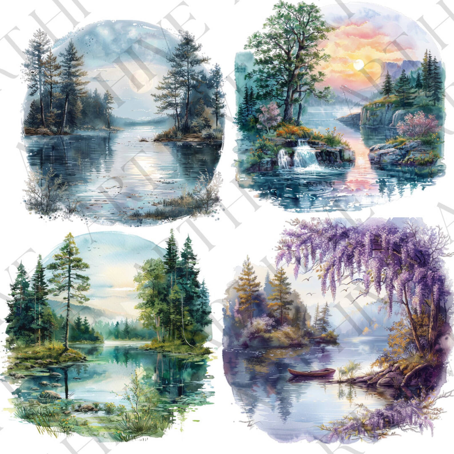 Watercolour Clipart, Water Clipart, Spring Clipart, Clipart Pack ...