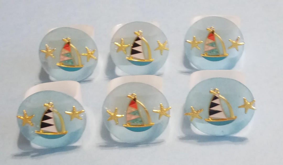 NAUTICAL NAPKIN RINGS - Blue Napkin Rings, Naval Napkin Rings, Summer ...