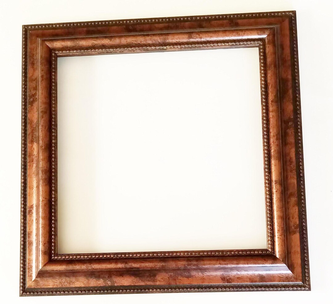 COPPER LEAF FRAME, 13 In. Square Ornate Frame, Antique-style Frame ...