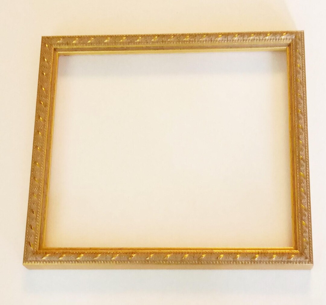 SQUARE GOLDLEAF FRAME, 7.5 X 7.5 In. Baroque Wood Frame, Gold Filigree ...
