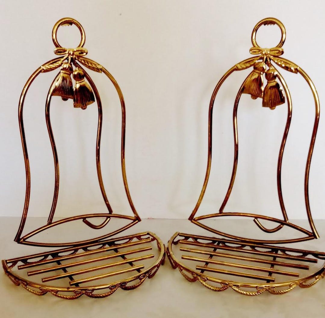 GOLD DISPLAY SCONCES for Wall or Table - Home Decor, Display Shelves ...