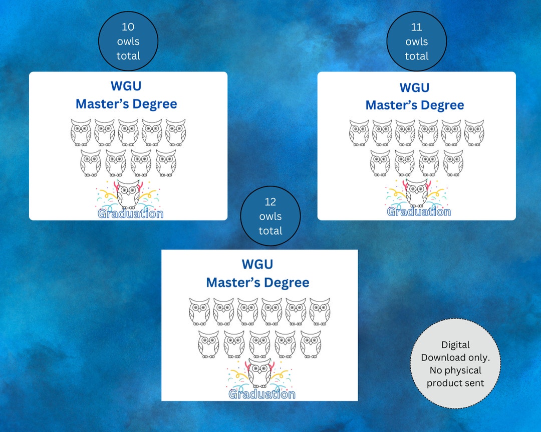 WGU Masters Degree Program Night OWL Countdown With 9, 10, or 11 ...