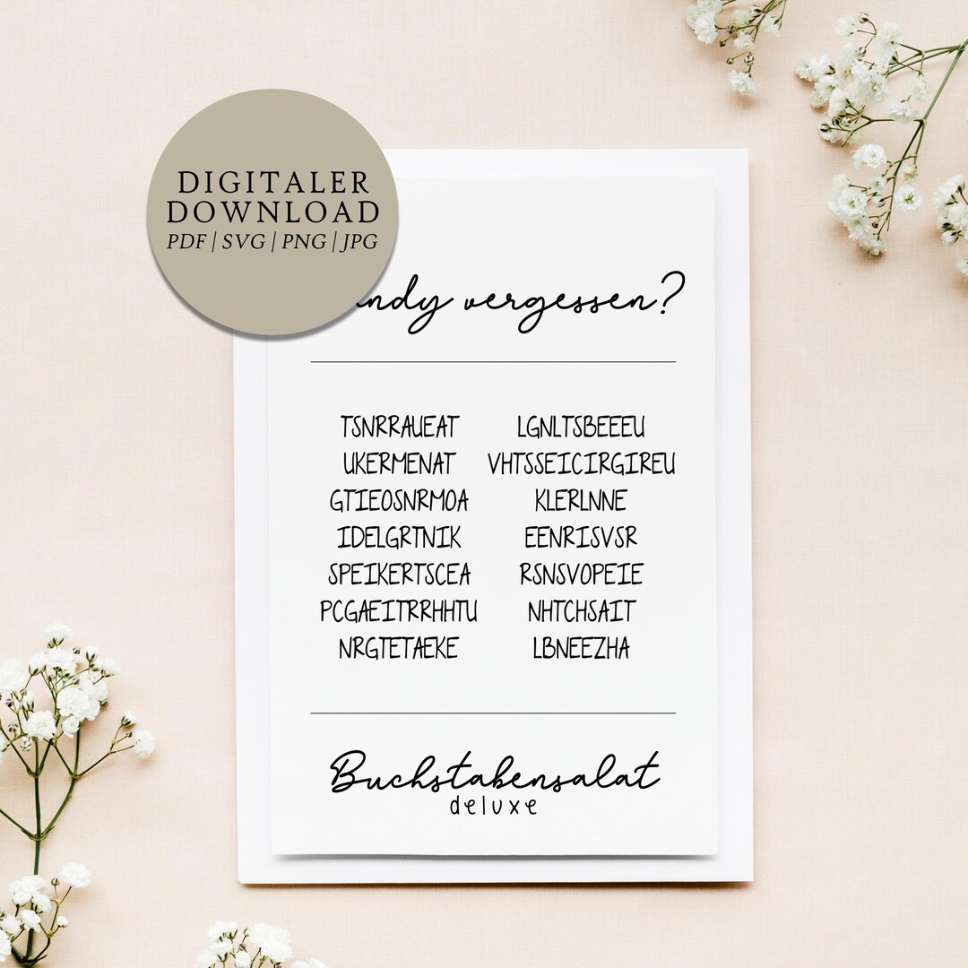 Poster Letter Puzzle Restaurant Digital Print File Puzzle Letter Salad ...