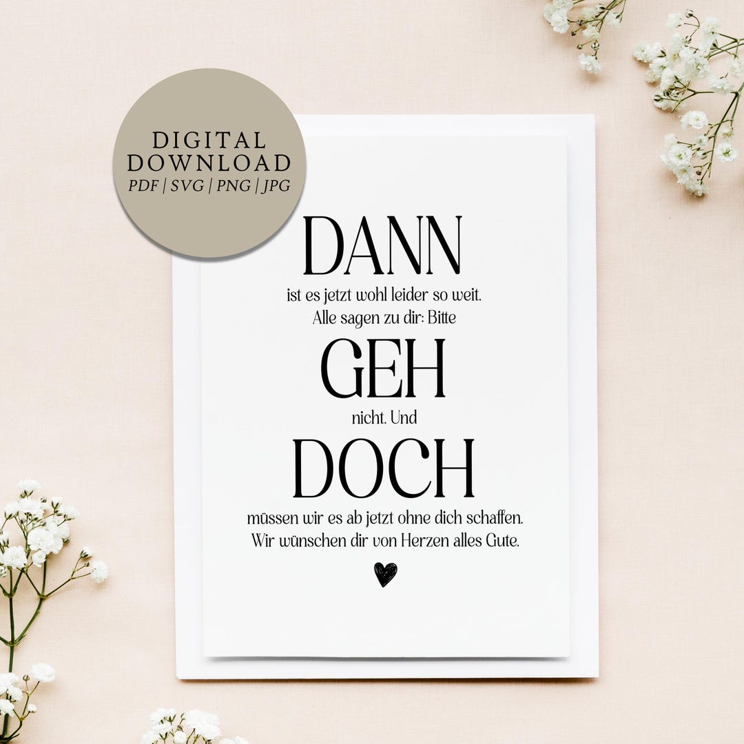 Then Go! | Digital Print File | Funny Poster, Farewell Gift for a ...