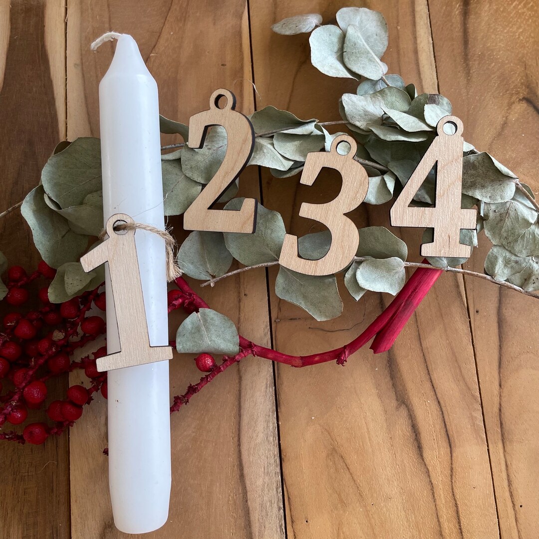 Pendant Advent Wreath Numbers Christmas Tree Jewelry Christmas Gift ...
