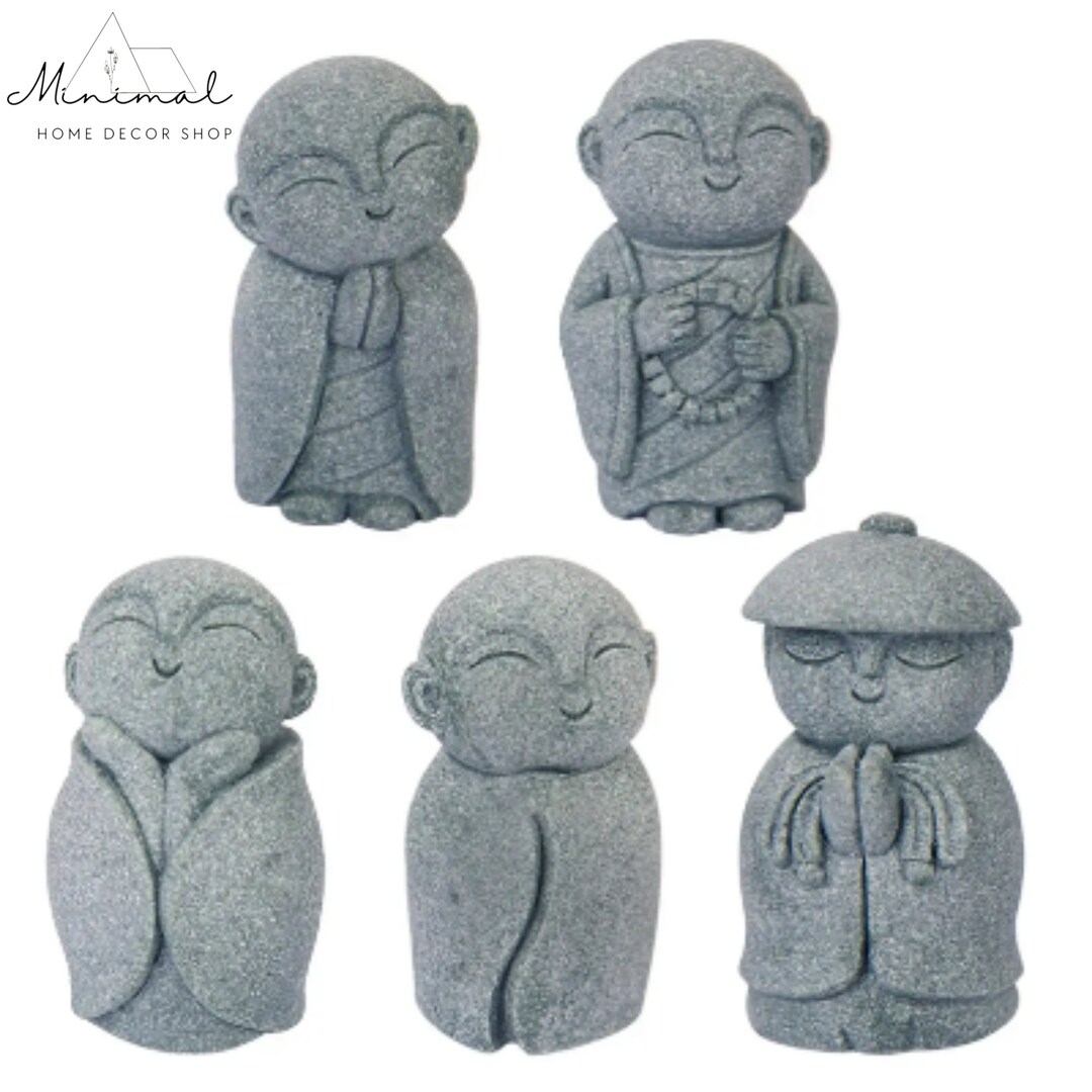 Mini Monk Figurine Desk Sculpture Small Figurine Statue Garden Desktop ...